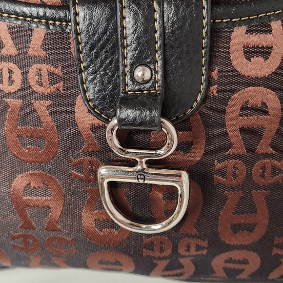 Etienne Aigner | Bags | Euc Etienne Aigner Signature Monogram Shoulder ...